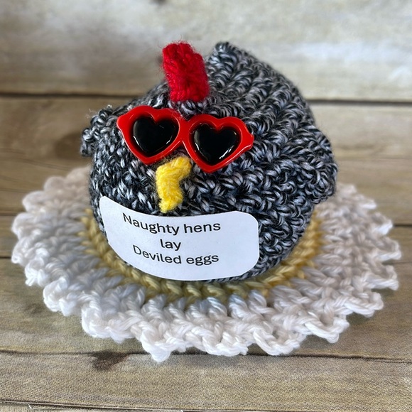 Handmade | Accents | Sassy Crochet Chicken Doily Set Of 2 Amigurumi ...